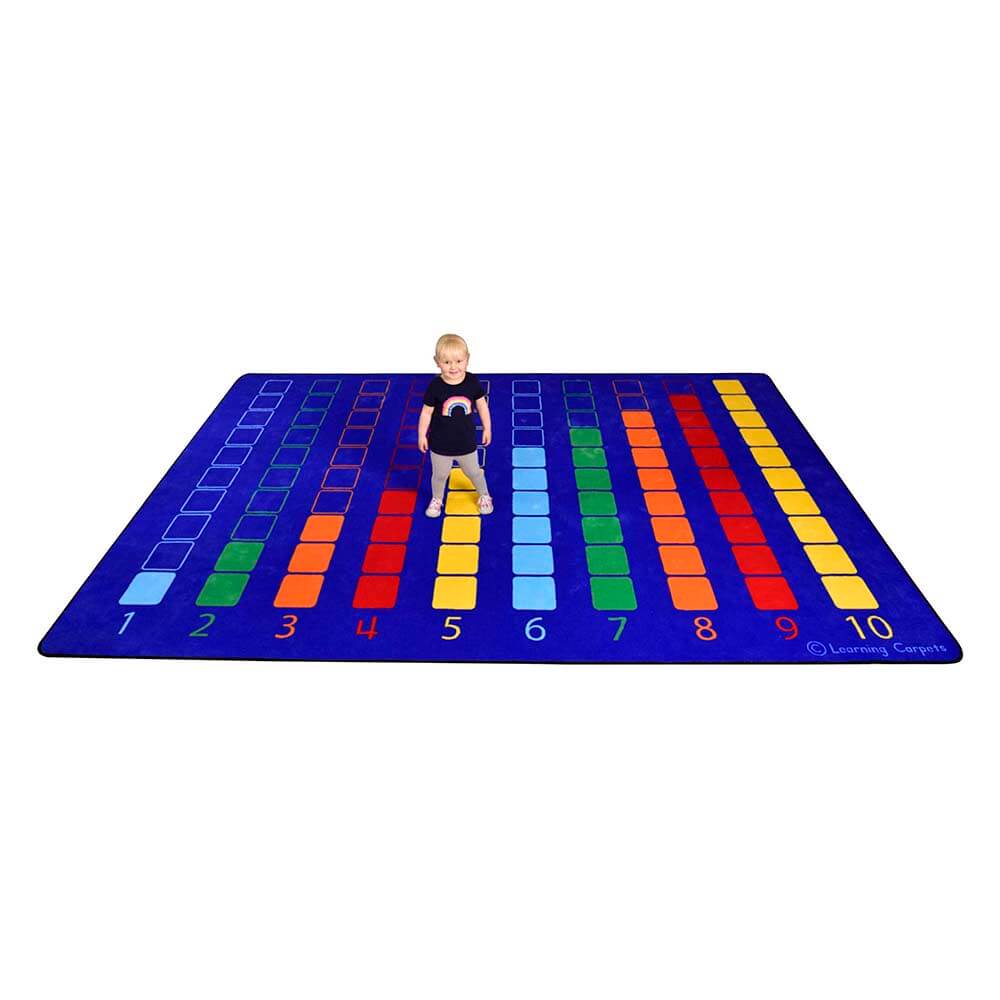 Large Counting Colour Grid Learning Rug | Profile Education